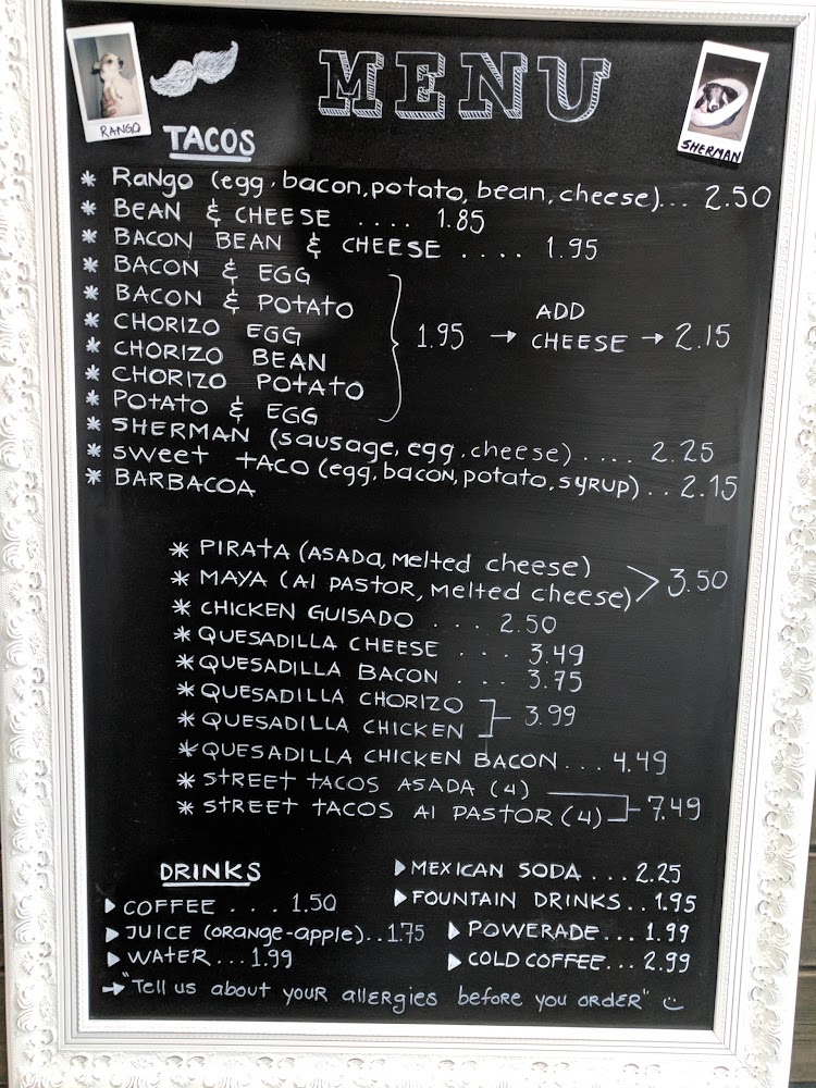 Boerne Taco House Menu (Updated 11/2025)