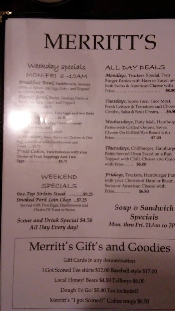 Merritt's Family Restaurant Menu (Updated 05/2026)