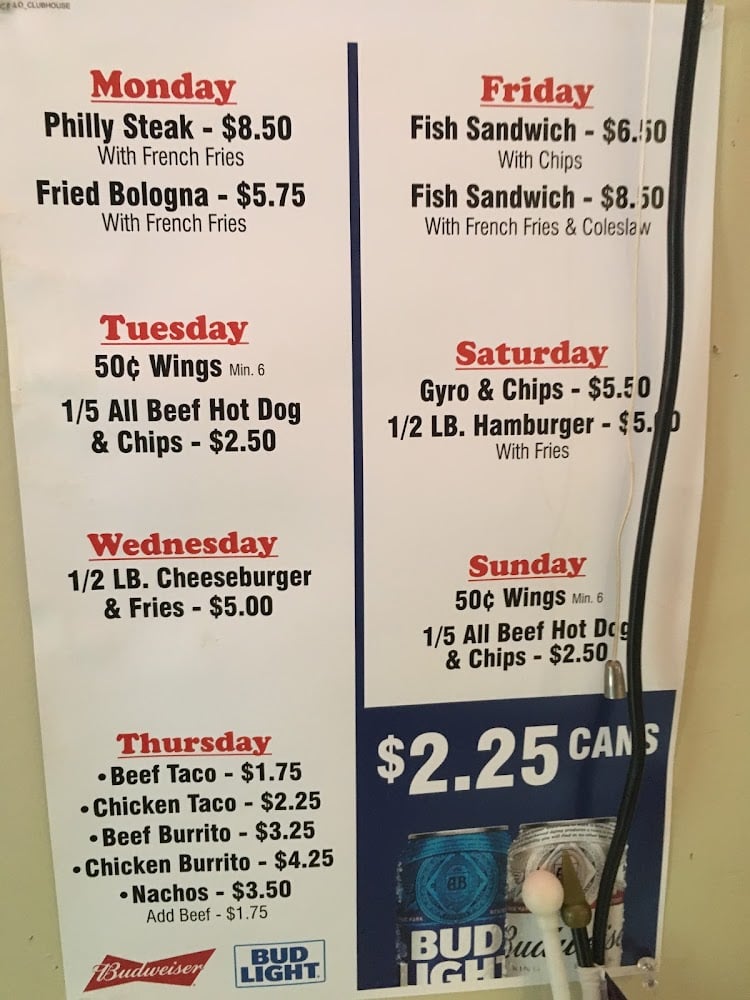 Clubhouse Brady Lake Menu (Updated 06/2026)