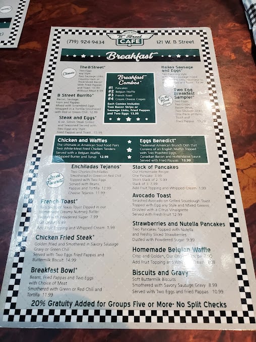 B Street Cafe Menu (Updated 01/2026)