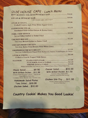 Olde House Cafe Menu (Updated 06/2026)
