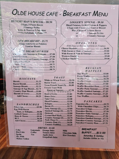 Olde House Cafe Menu (Updated 06/2026)
