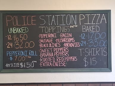 Police Station Pizza Menu (Updated 01/2026)