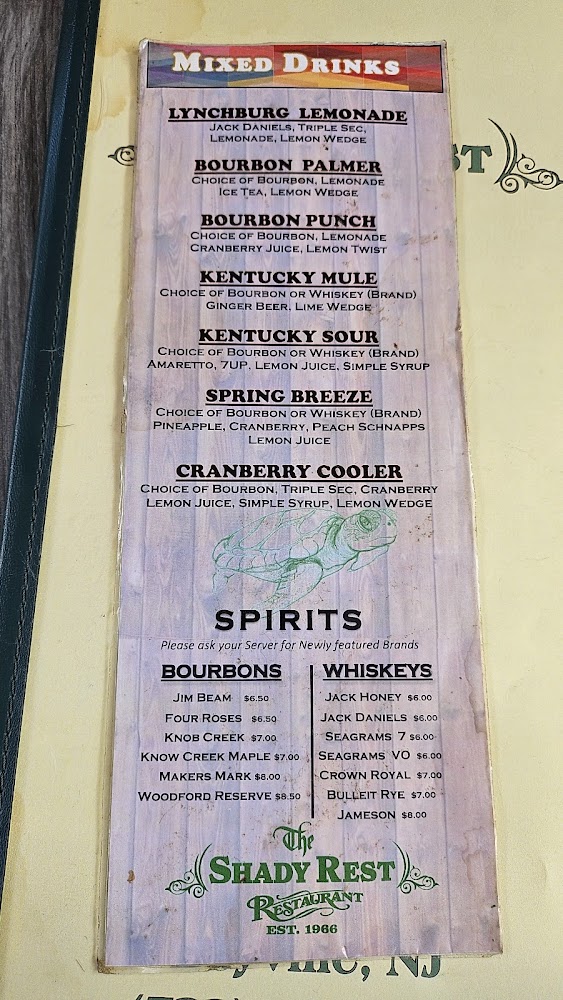 Shady Rest Restaurant Menu (Updated 05/2026)