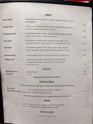 Triple C Steakhouse Menu (Updated 01/2026)