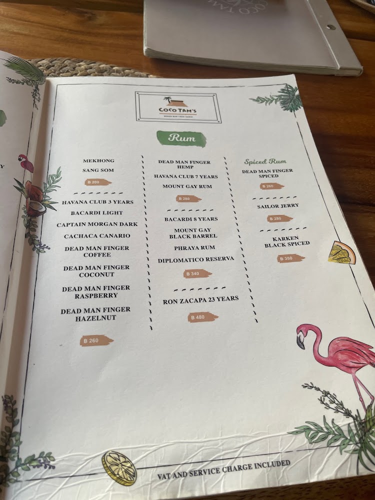Coco Tam’s Menu (Updated 05/2026)