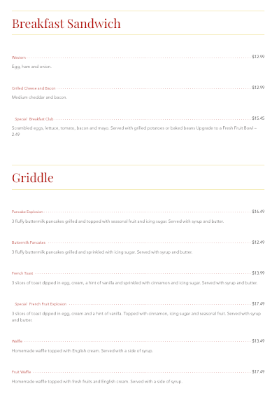 Chances R Restaurant Menu (Updated 05/2026)