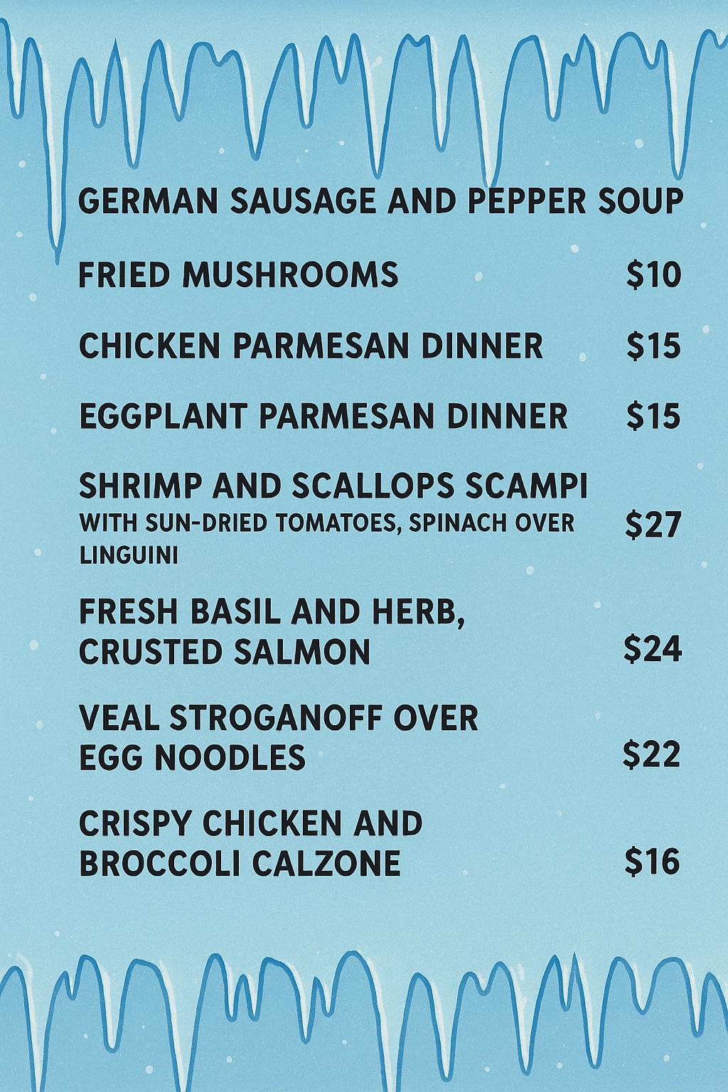 Maple On the Lake Menu (Updated 05/2026)